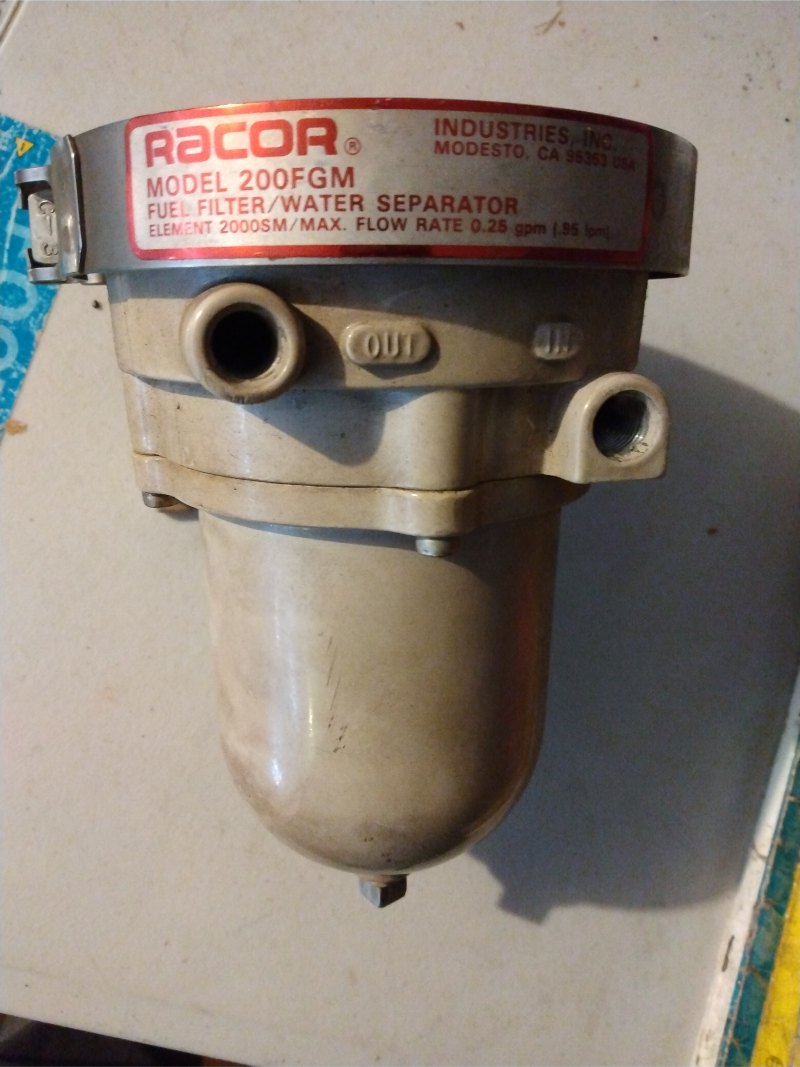 Racor Filter RAC-200FGM Filter with Metal Bowl